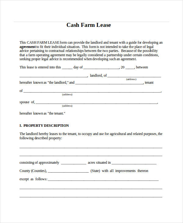 FREE 23+ Lease Agreement Forms in MS Word