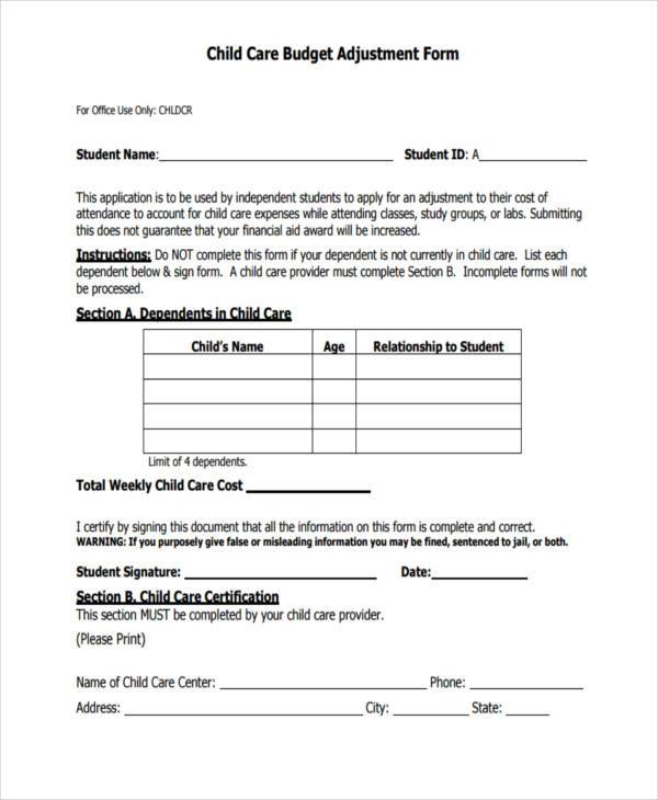 FREE 46+ Budget Forms in PDF | MS Word | Excel