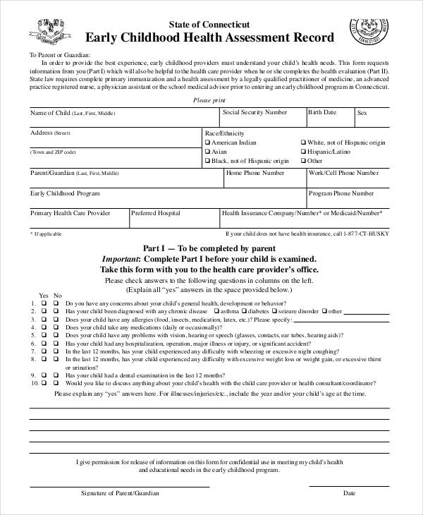 FREE 40+ Health Assessment Forms in PDF | MS Word
