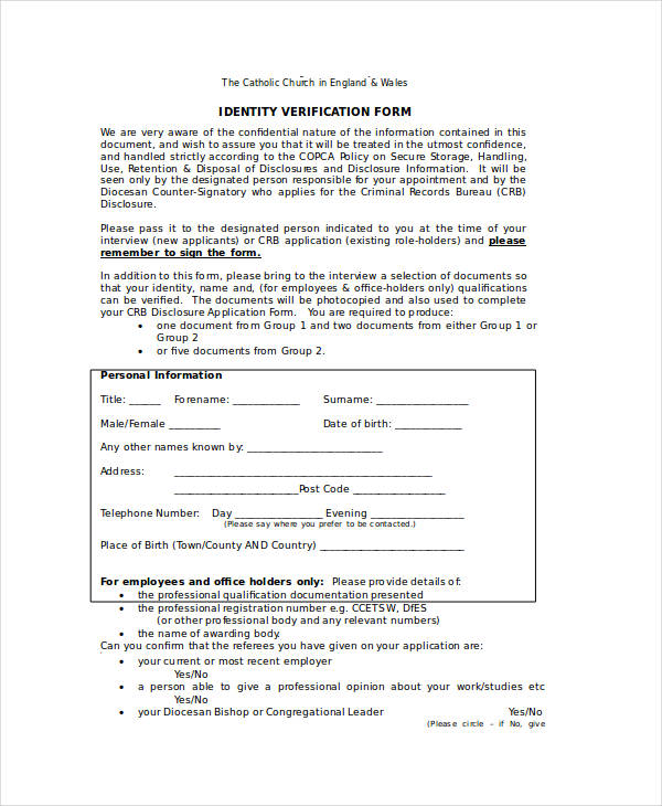 FREE 34+ Verification Forms in MS Word