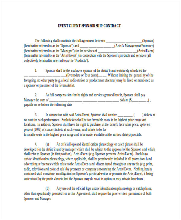 FREE 39+ Contract Form Samples, PDF, MS Word, Google Docs
