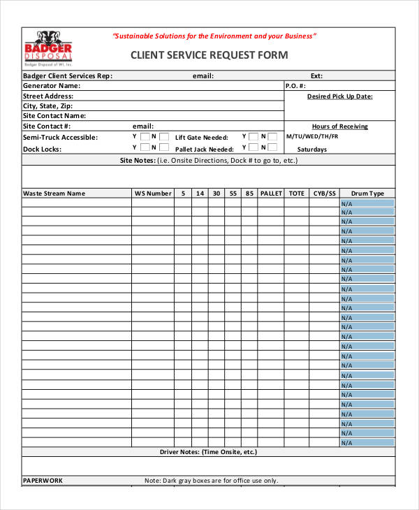 FREE 37+ Service Forms in PDF | Excel | MS Word