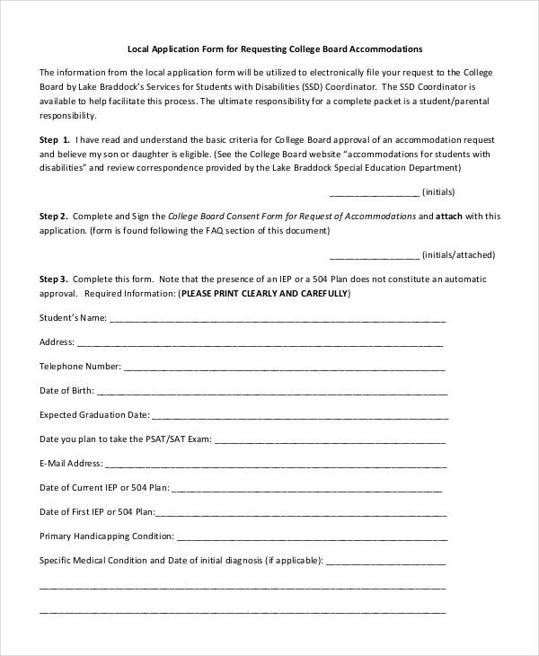 FREE 15+ College Application Form Samples, PDF, MS Word, Google Docs