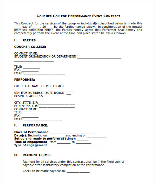 FREE 39+ Contract Form Samples, PDF, MS Word, Google Docs