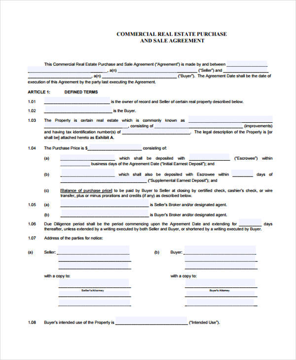 FREE 30+ Sample Purchase Agreement Forms in MS Word | PDF