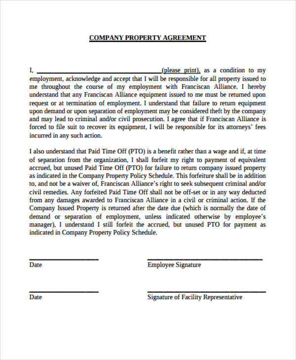 FREE 11+ Sample Property Agreement Forms in PDF | MS Word