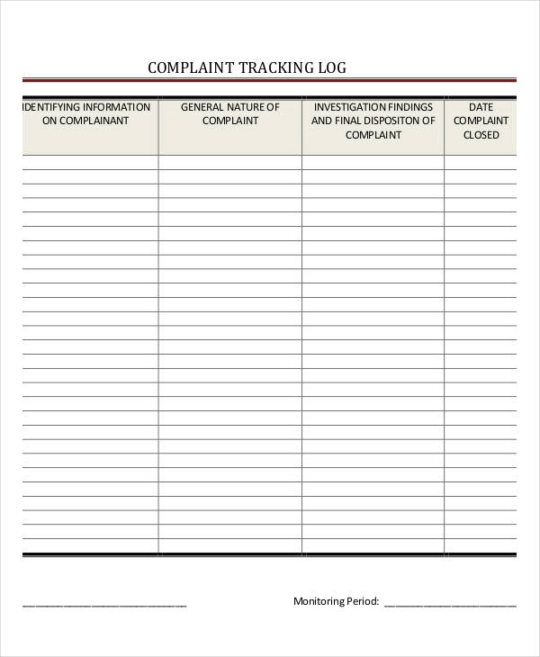 FREE 32+ Printable Tracking Forms in PDF | MS Word | Excel