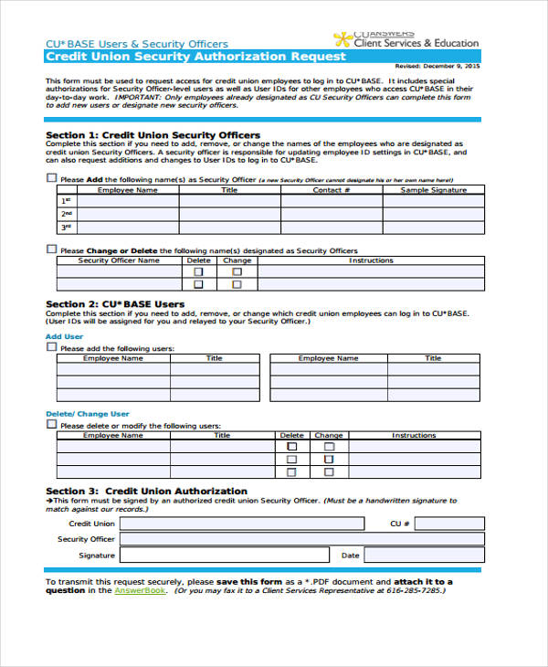 FREE 12+ Security Authorization Forms in PDF | MS Word