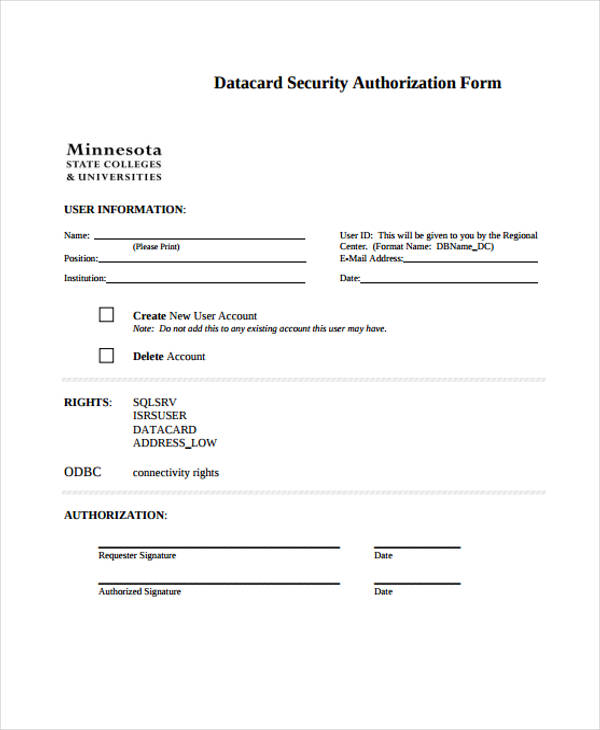 FREE 12+ Security Authorization Forms in PDF | MS Word