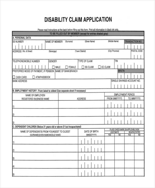 FREE 37+ Sample Claim Forms in PDF | Excel | MS Word