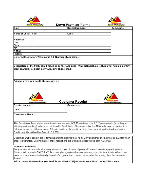 FREE 41+ Receipt Form Samples, PDF, MS Word, Google Docs, Excel