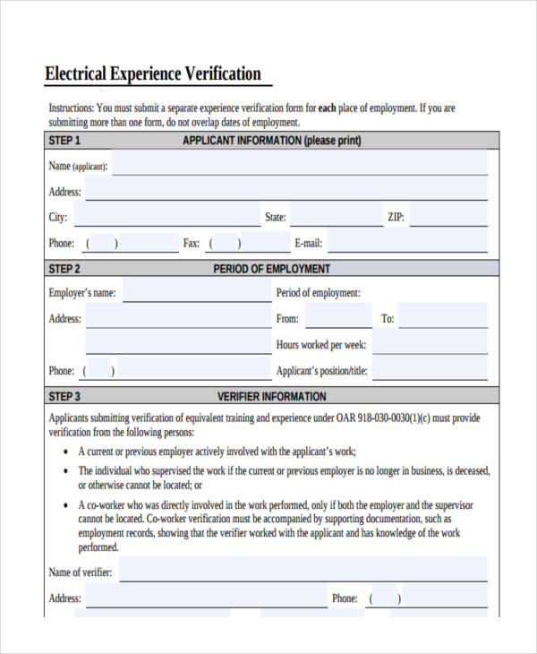 FREE 40+ Verification Form Samples, PDF, MS Word, Google Docs