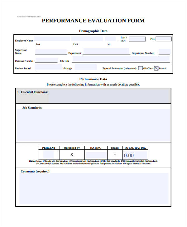 FREE 31+ Self-Evaluation Forms in PDF | MS Word | Excel