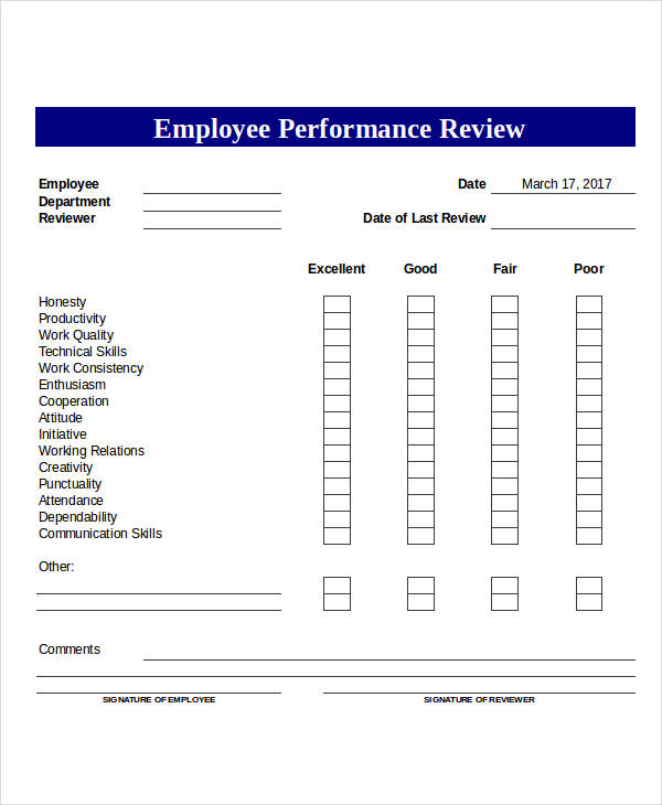 FREE 17+ Review Forms in Excel | PDF