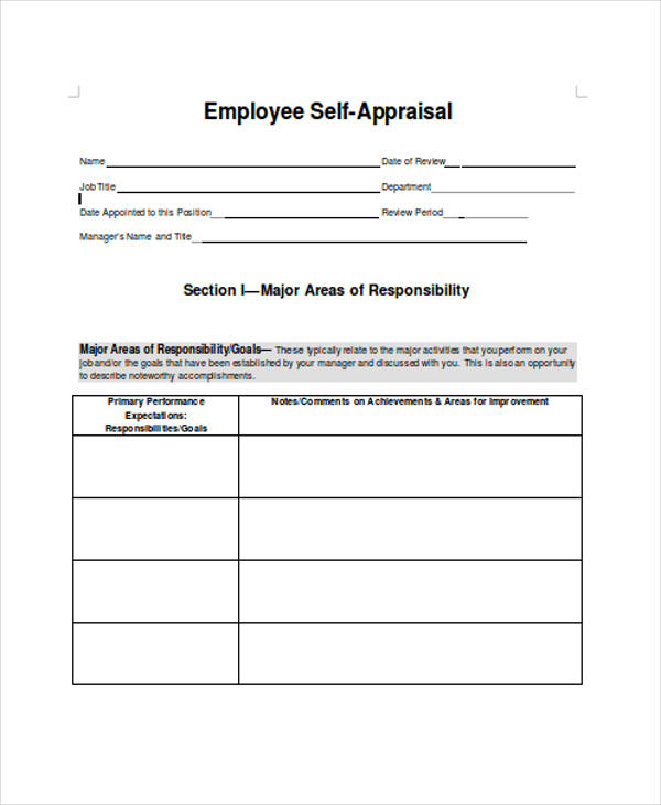 FREE 40+ Self-Assessment Form Samples, PDF, MS Word, Google Docs, Excel