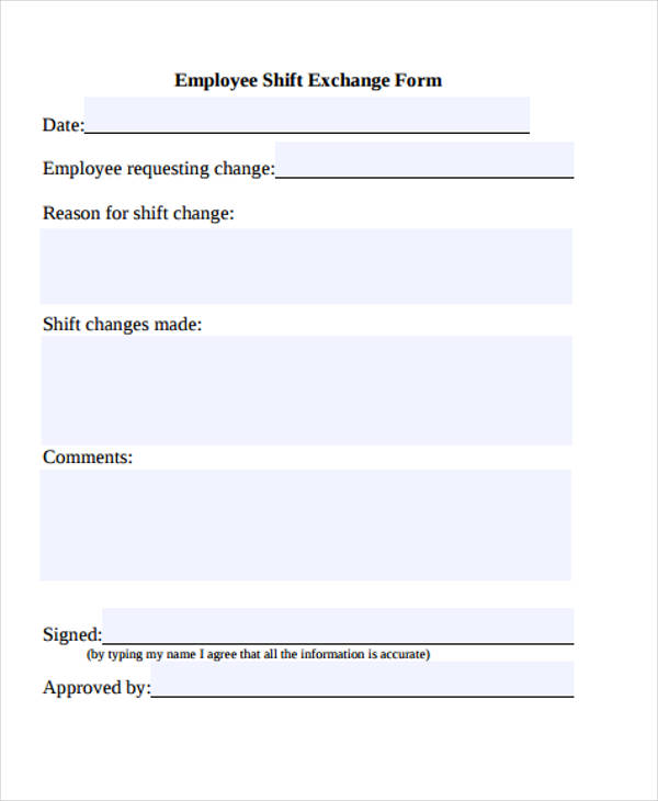 FREE 34+ Change Form Templates in PDF | MS Word | Excel