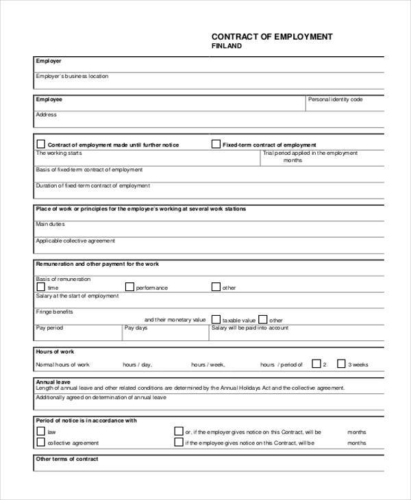 FREE 42+ Contract Forms in PDF | MS Word | Excel