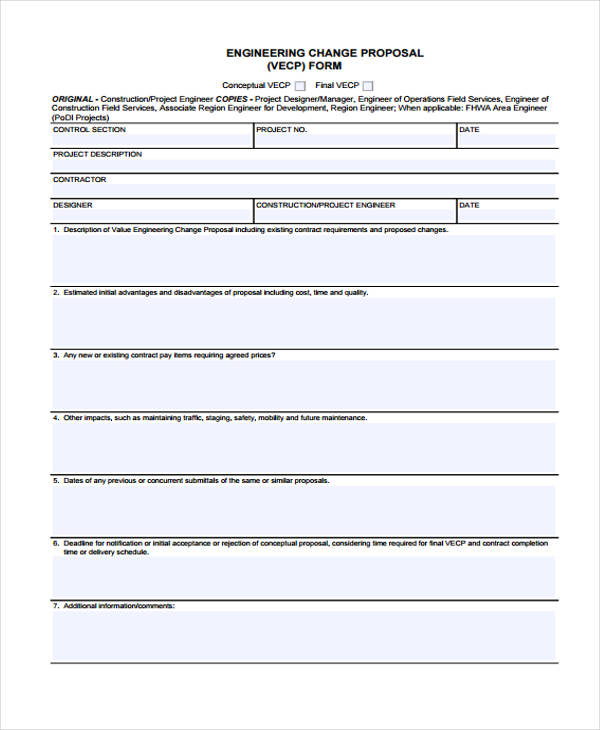 FREE 34+ Change Form Templates in PDF | MS Word | Excel
