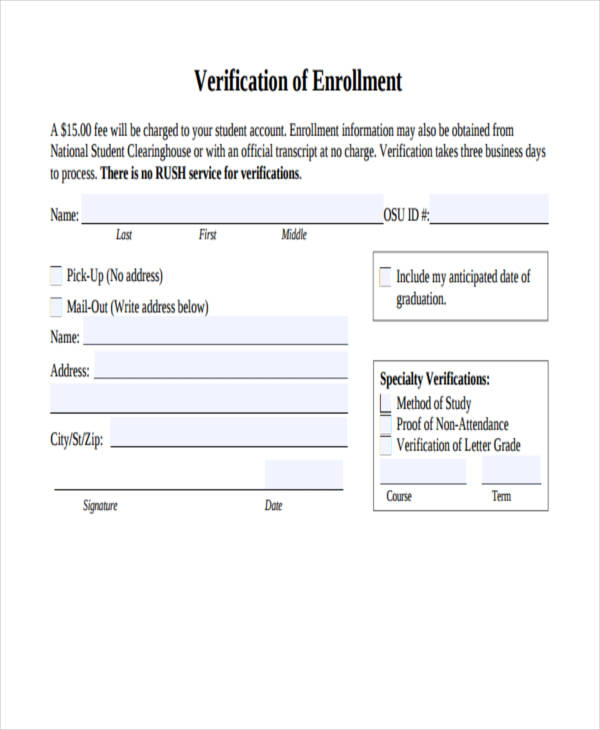 67 CERTIFICATION OF ENROLLMENT TEMPLATE FREE PDF DOC DOWNLOAD