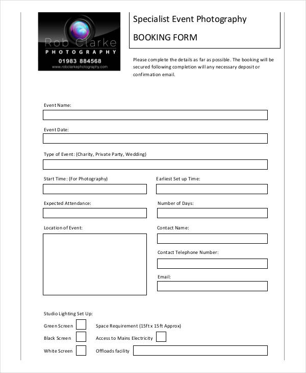FREE 37 Event Forms In PDF Excel MS Word