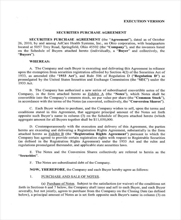 FREE 24+ Purchase Agreement Forms in PDF | MS Word
