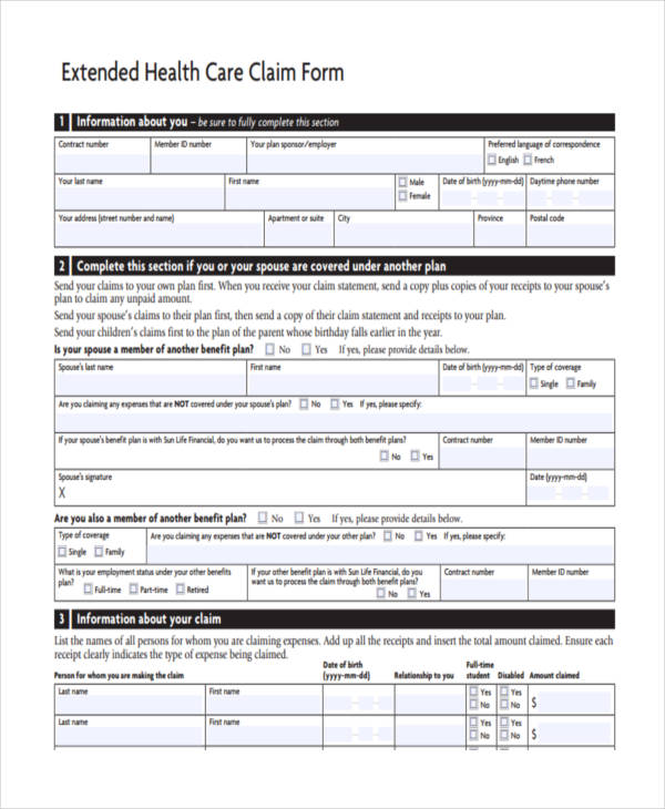 FREE 37+ Sample Claim Forms in PDF | Excel | MS Word