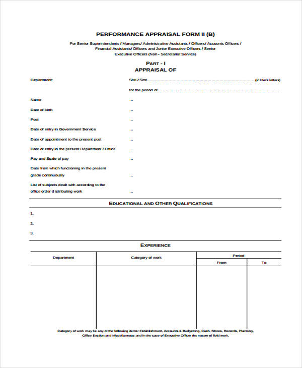 FREE 23+ Staff Appraisal Forms in PDF | MS Word | Excel