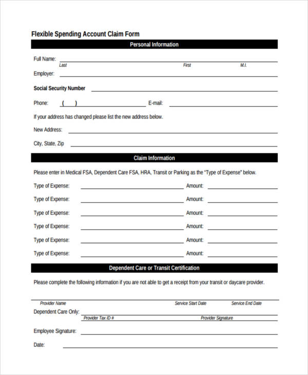 FREE 37+ Sample Claim Forms in PDF | Excel | MS Word