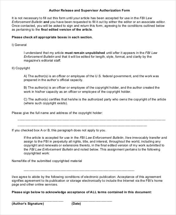 FREE 14+ Release Authorization Forms in PDF | MS Word | Excel