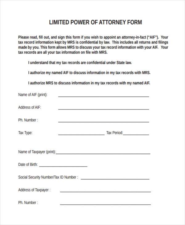 FREE 35 Power Of Attorney Forms In PDF FREE 35 Power Of Attorney Forms In PDF