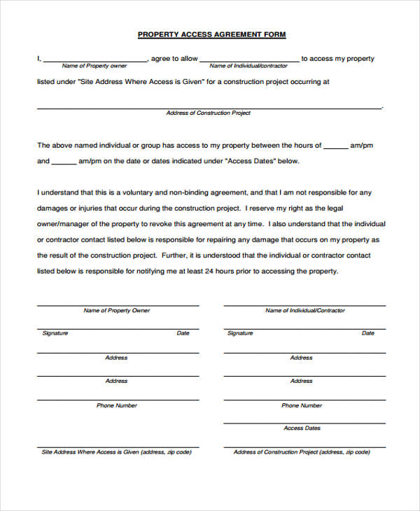 FREE 11+ Sample Property Agreement Forms in PDF | MS Word