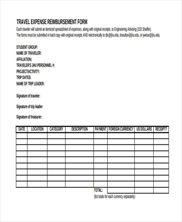 FREE 44+ Expense Forms in PDF | MS Word | Excel