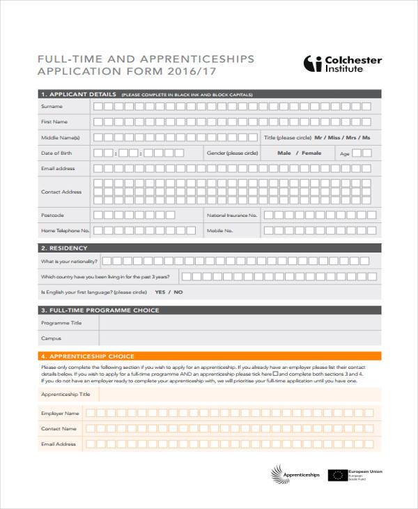 FREE 46+ Application Forms in PDF | MS Word | Excel