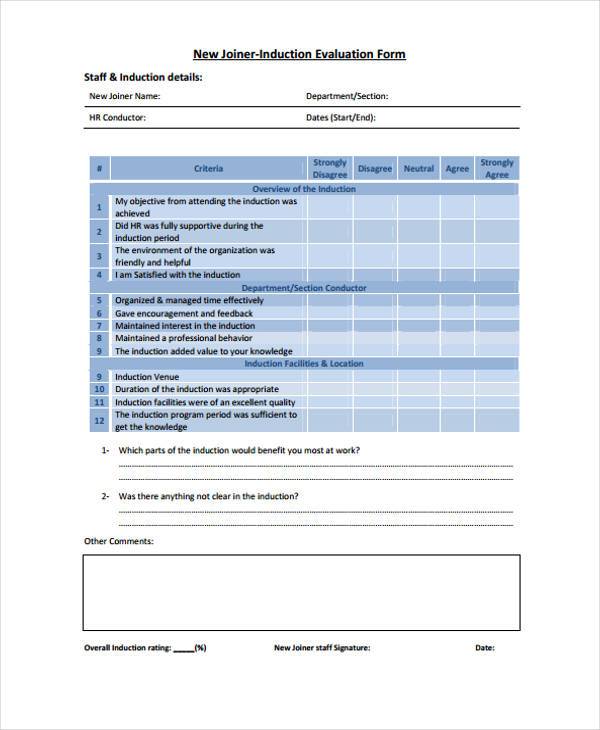 FREE 14+ Induction Feedback Form Samples, PDF, MS Word, Google Docs