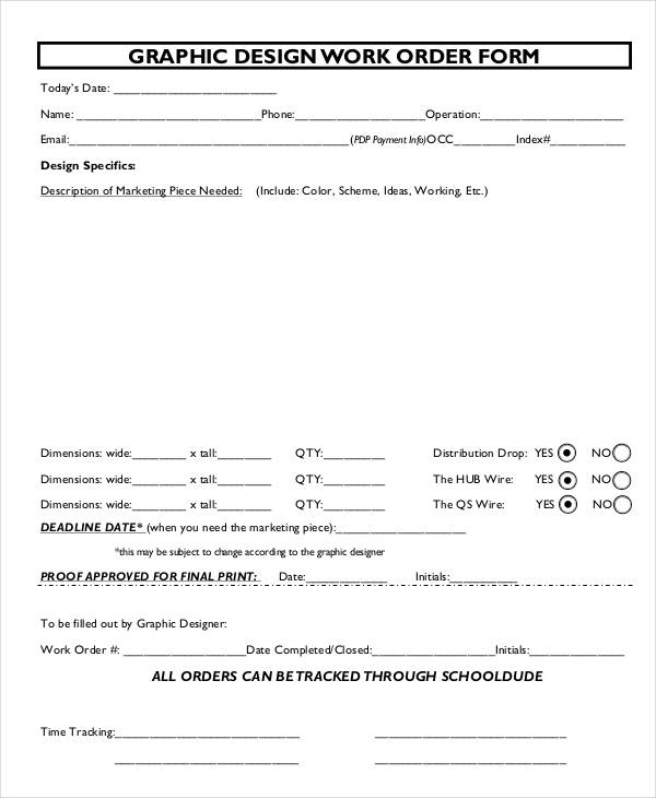 FREE 20+ Work Order Forms in PDF | Excel | MS Word