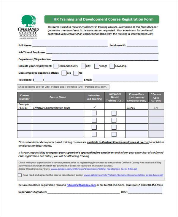 FREE 9+ HR Registration Forms in PDF | MS Word