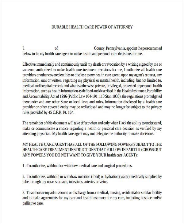 FREE 24+ Printable Power of Attorney Forms in PDF | MS Word