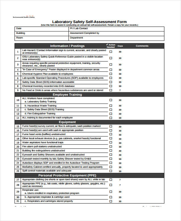 FREE 40+ Self-Assessment Form Samples, PDF, MS Word, Google Docs, Excel