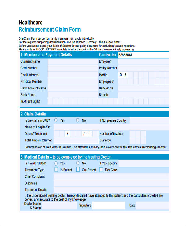 FREE 37+ Sample Claim Forms in PDF | Excel | MS Word