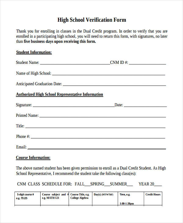 FREE 37+ Verification Forms in PDF