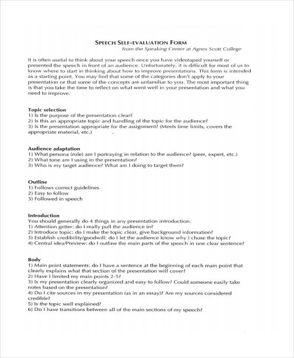 FREE 31+ Self-Evaluation Forms in PDF | MS Word | Excel