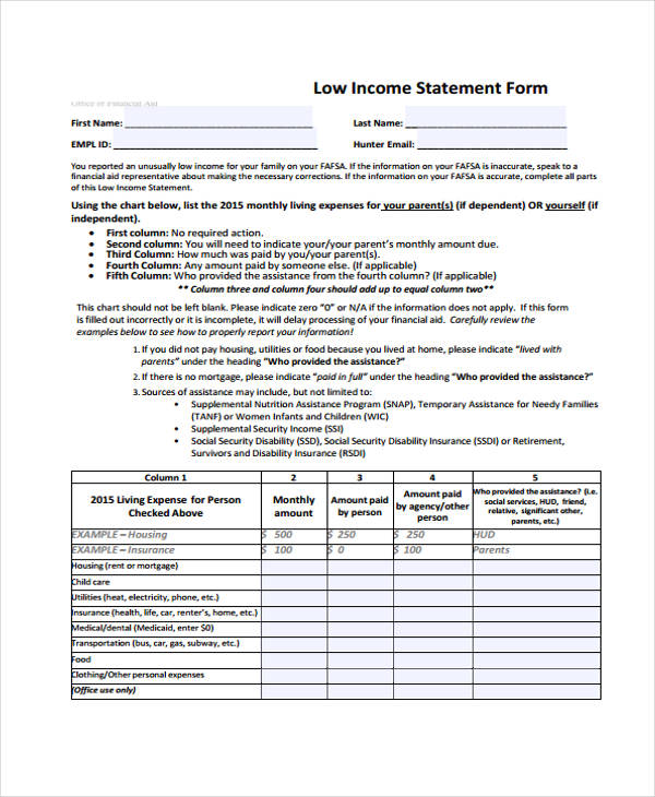FREE 42+ Statement Form Samples, PDF, MS Word, Google Docs, Excel