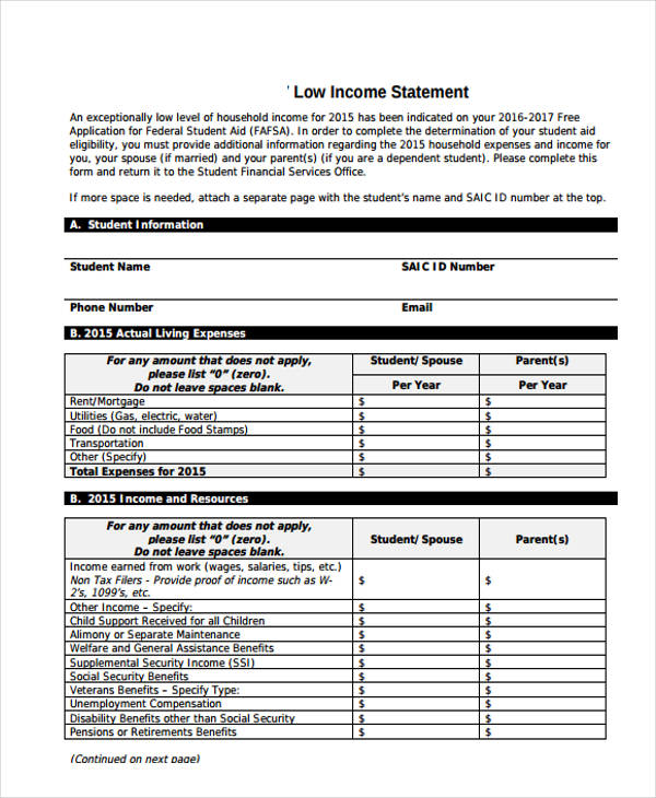 FREE 42+ Statement Form Samples, PDF, MS Word, Google Docs, Excel