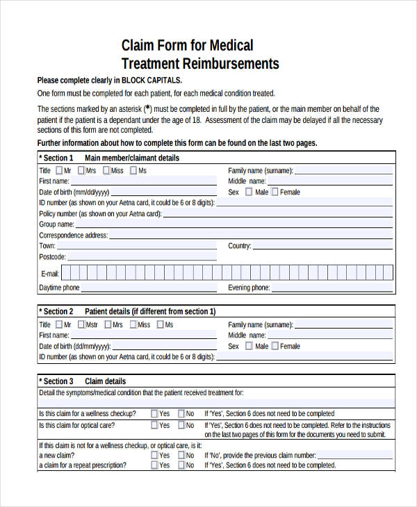 FREE 37+ Sample Claim Forms in PDF | Excel | MS Word