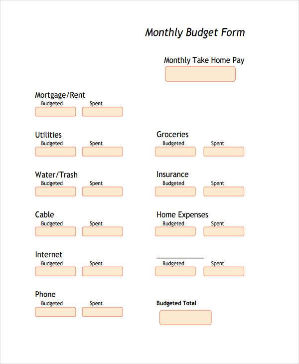 FREE 46+ Budget Forms in PDF | MS Word | Excel