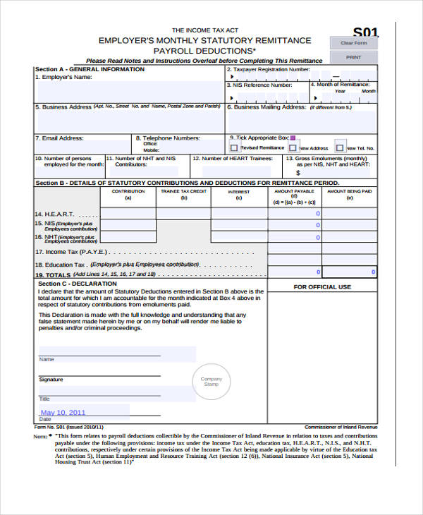 FREE 42+ Sample Payroll Forms in PDF | Excel | MS Word
