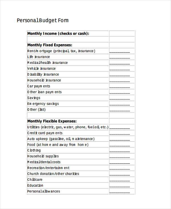 FREE 46+ Budget Forms in PDF | MS Word | Excel