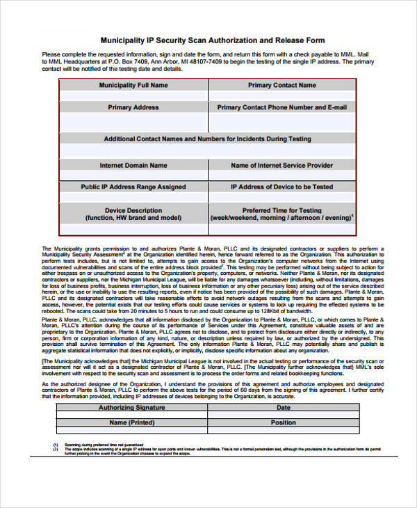 FREE 12+ Security Authorization Forms in PDF | MS Word