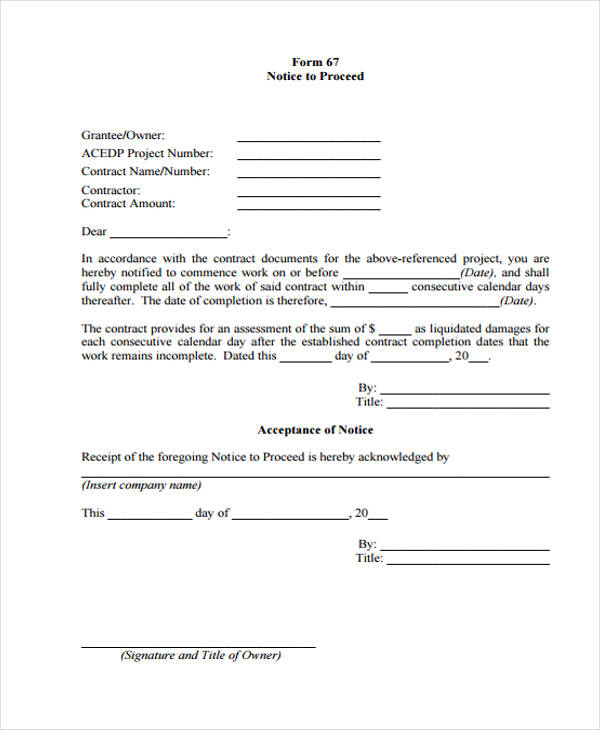 FREE 33+ Sample Notice Forms in PDF | MS Word | Excel