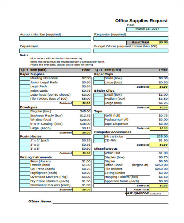 FREE 40+ Request Forms in Excel